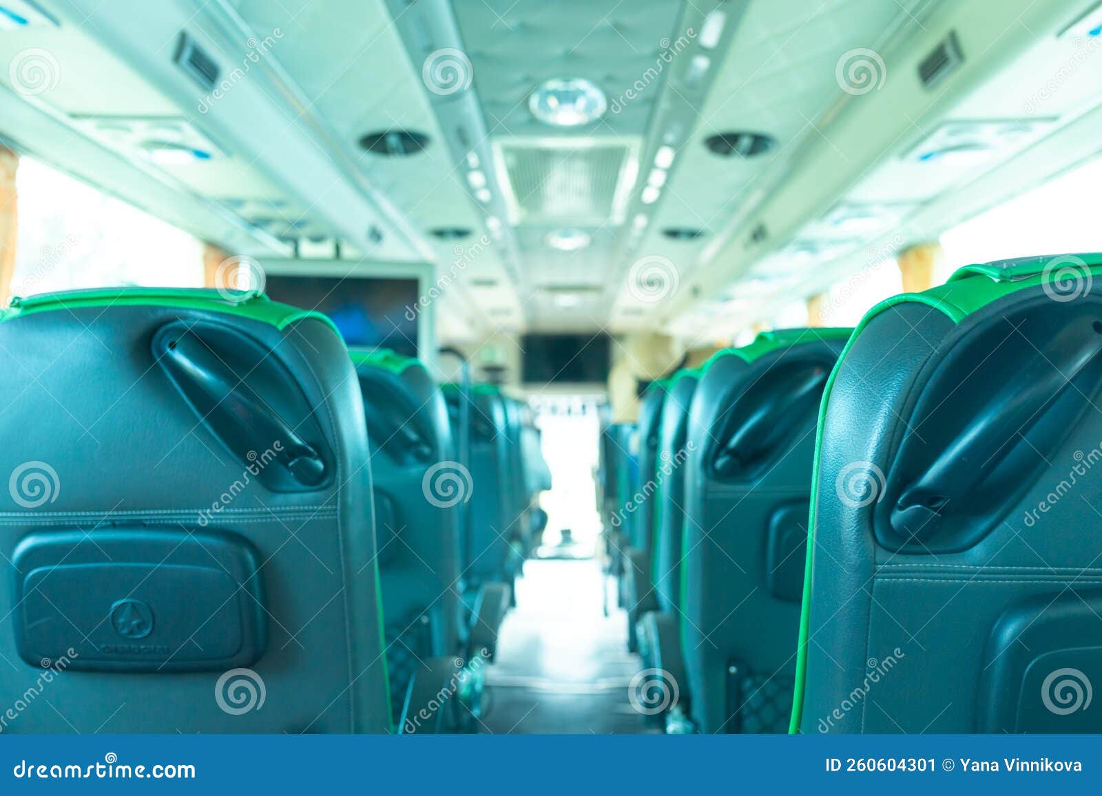 Background in Empty Public Bus, Abstract Transportation Background ...