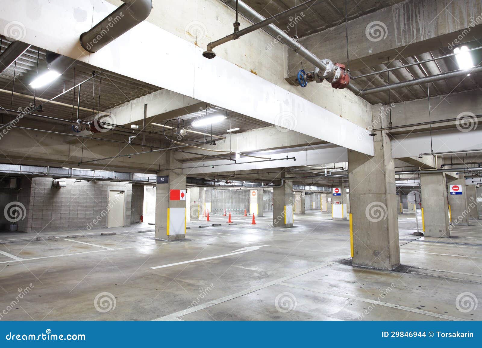 Empty Space in a Parking Lot Stock Photo - Image of pattern, road: 29846944