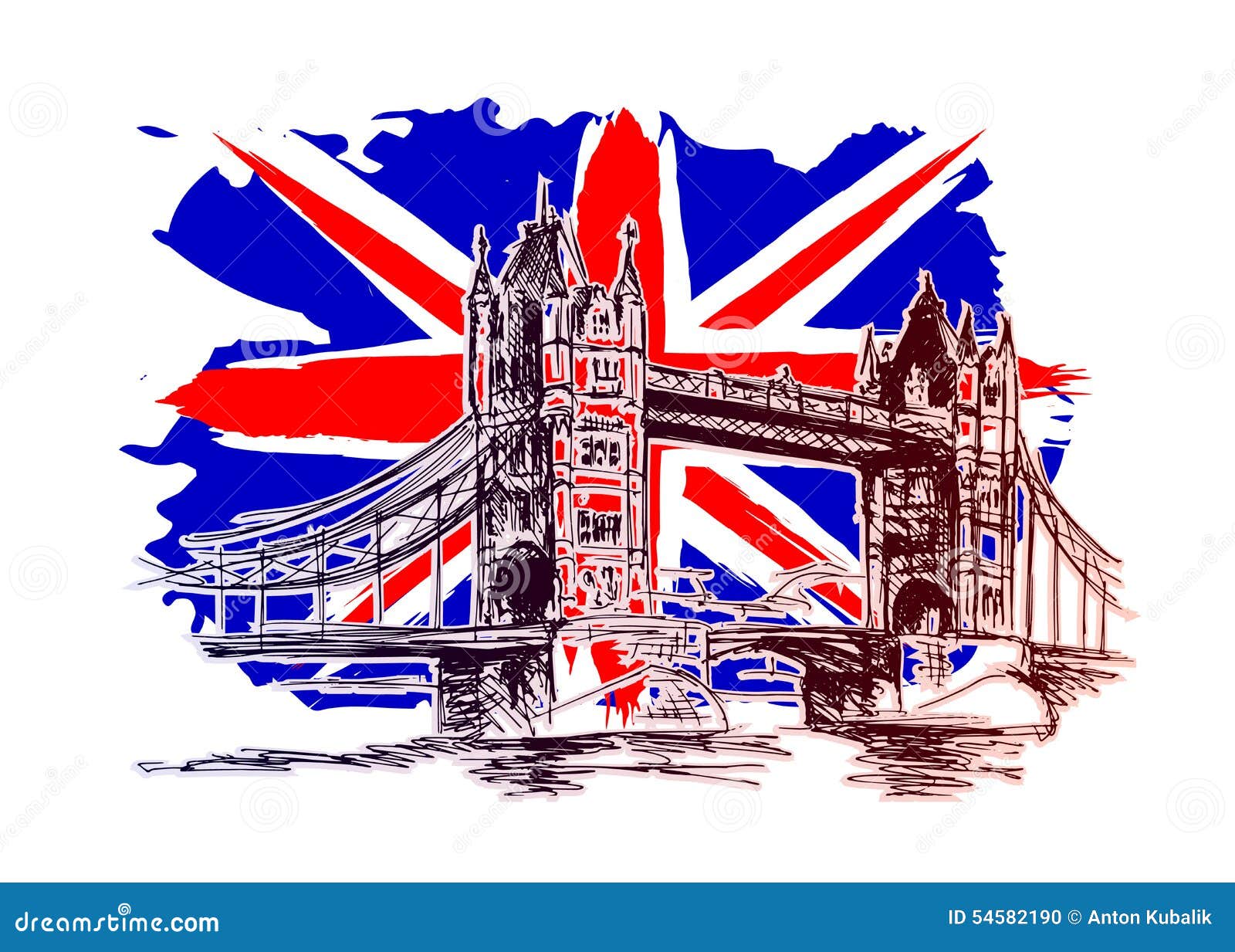 Background with England Motive Stock Illustration - Illustration of ...