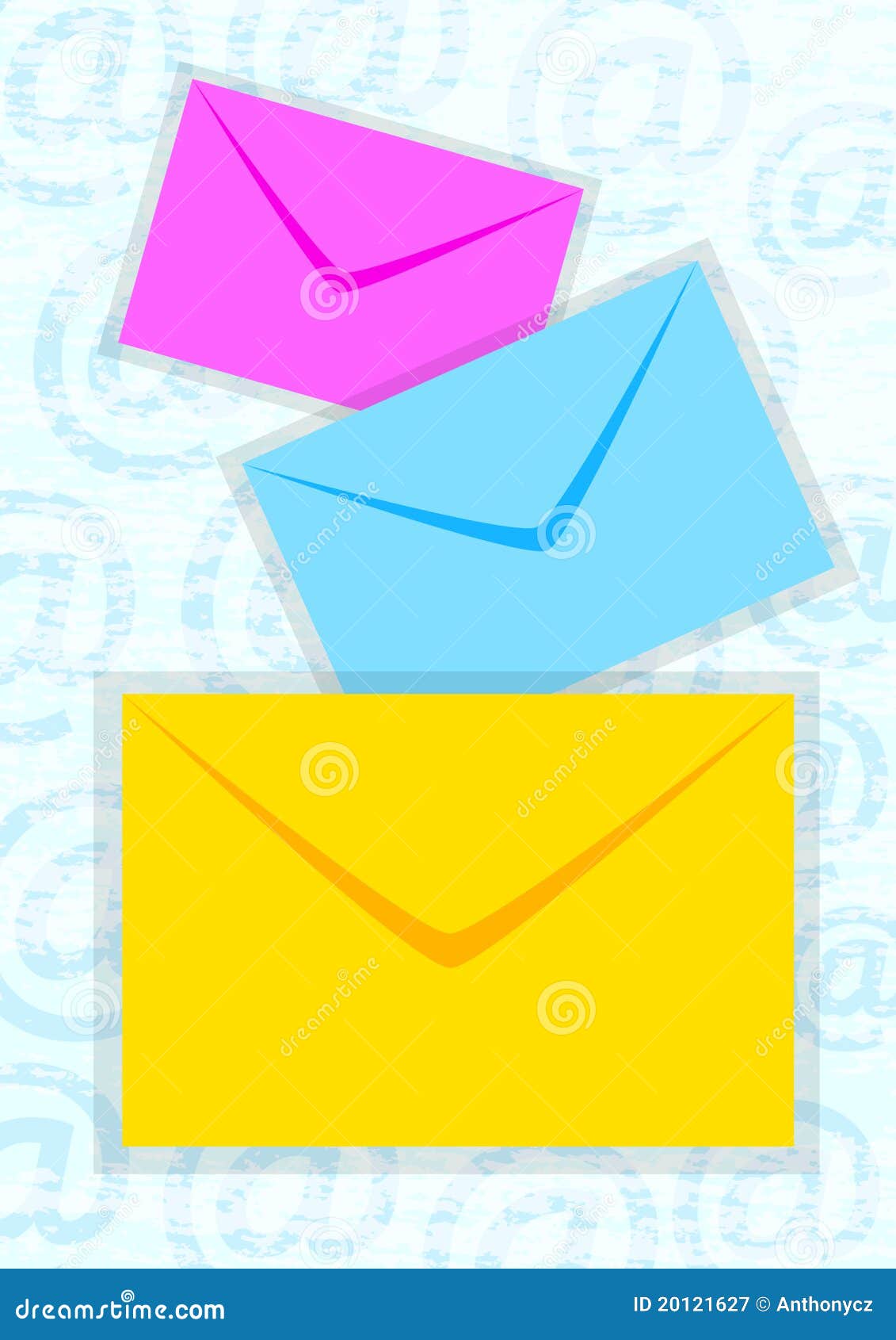 Background with envelopes stock vector. Illustration of communication ...