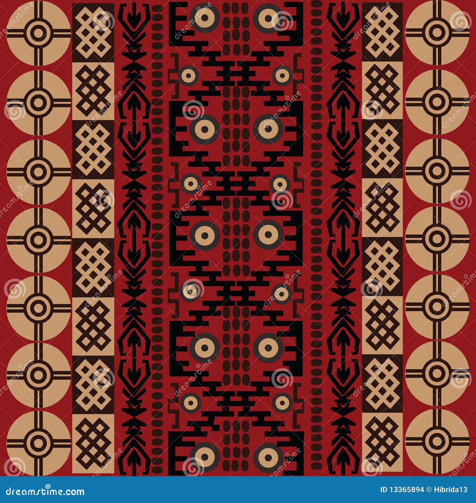 Background with ethnic stock illustration. Illustration of brown - 13365894