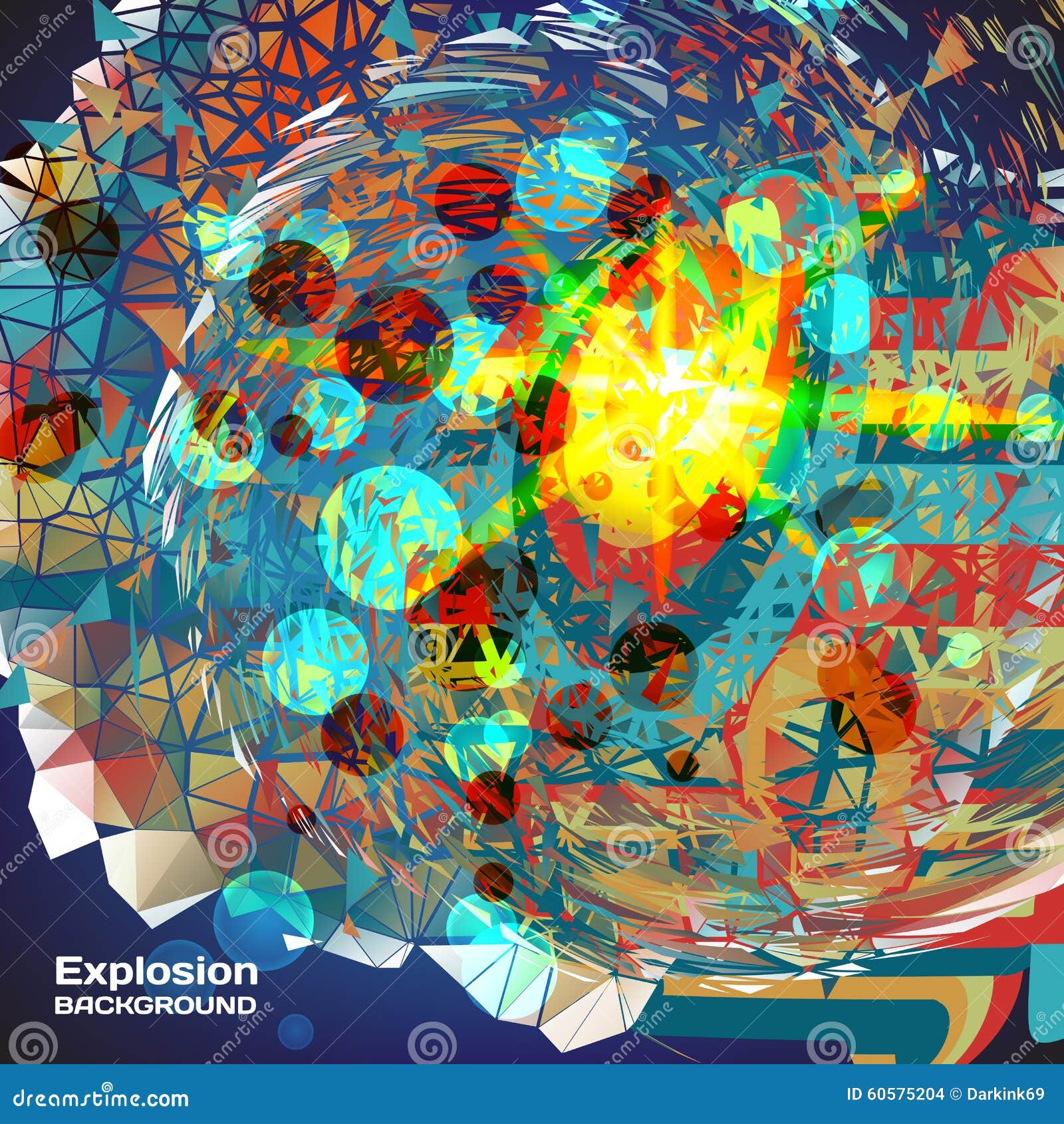 Background Of Exploding Colored Spots Vector Illustration ...