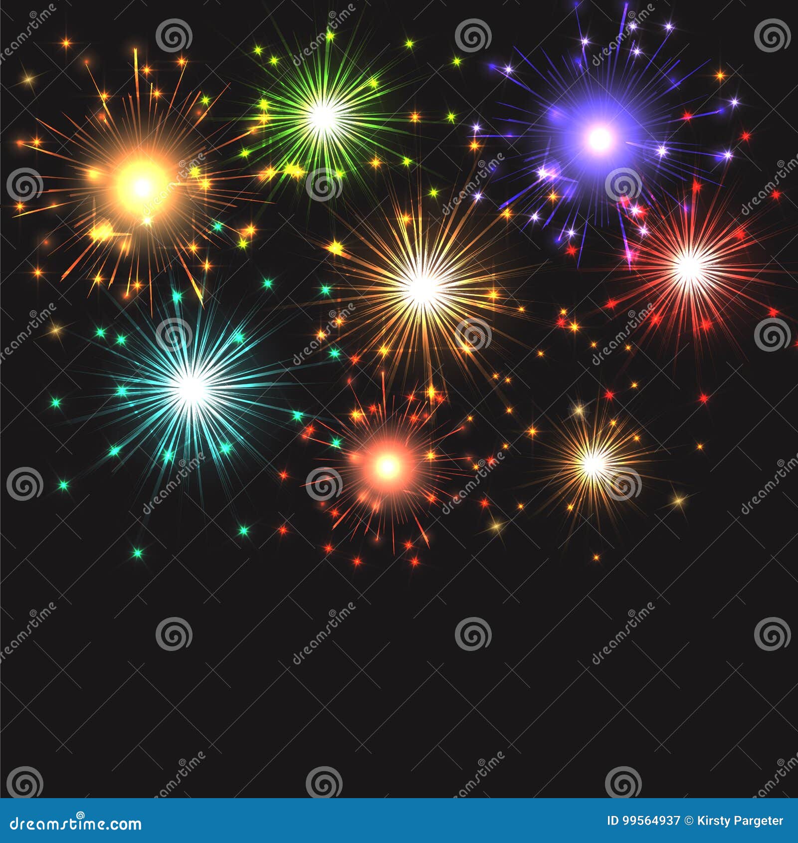 Fireworks exploding stock vector. Illustration of holiday - 99564937