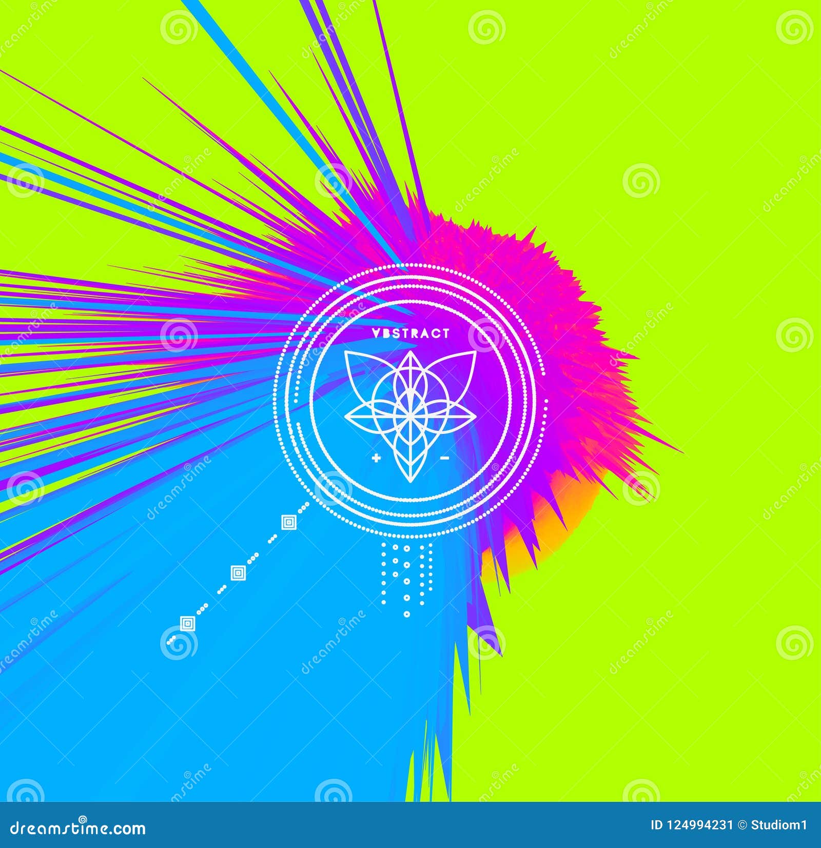 Background with Exploding Rays. Abstract Vector Illustration with ...