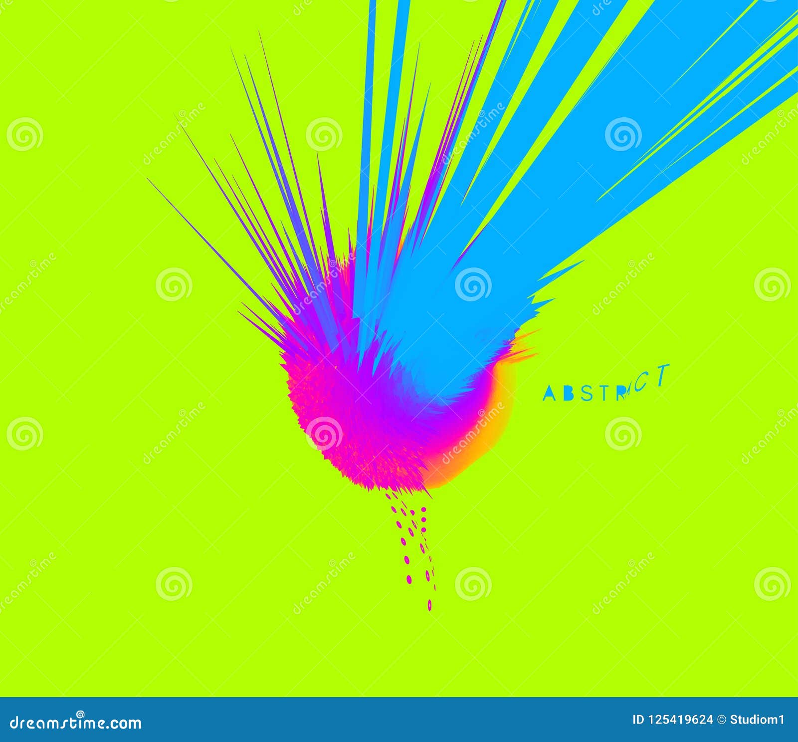 Background with Exploding Rays. Abstract Vector Illustration with ...