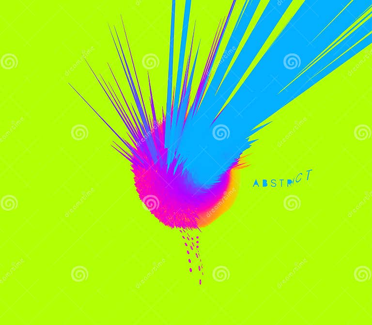 Background with Exploding Rays. Abstract Vector Illustration with ...