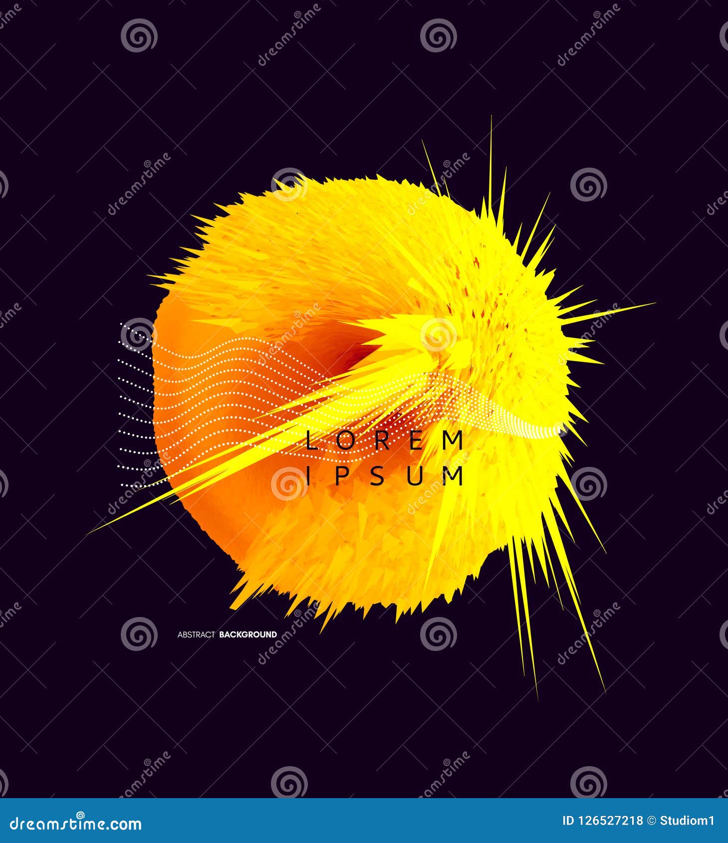 Background with Exploding Rays. Abstract Vector Illustration with ...