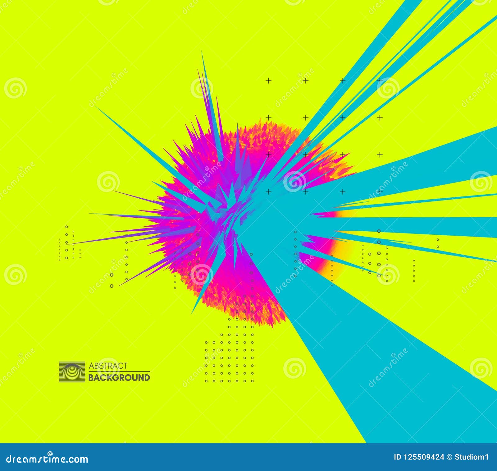 Background with Exploding Rays. Abstract Vector Illustration with ...