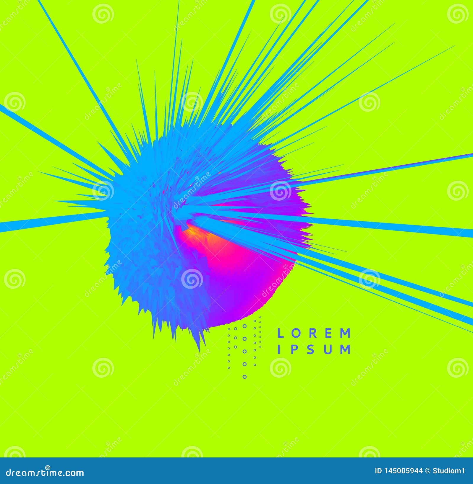 Background with Exploding Rays. Abstract Vector Illustration with ...