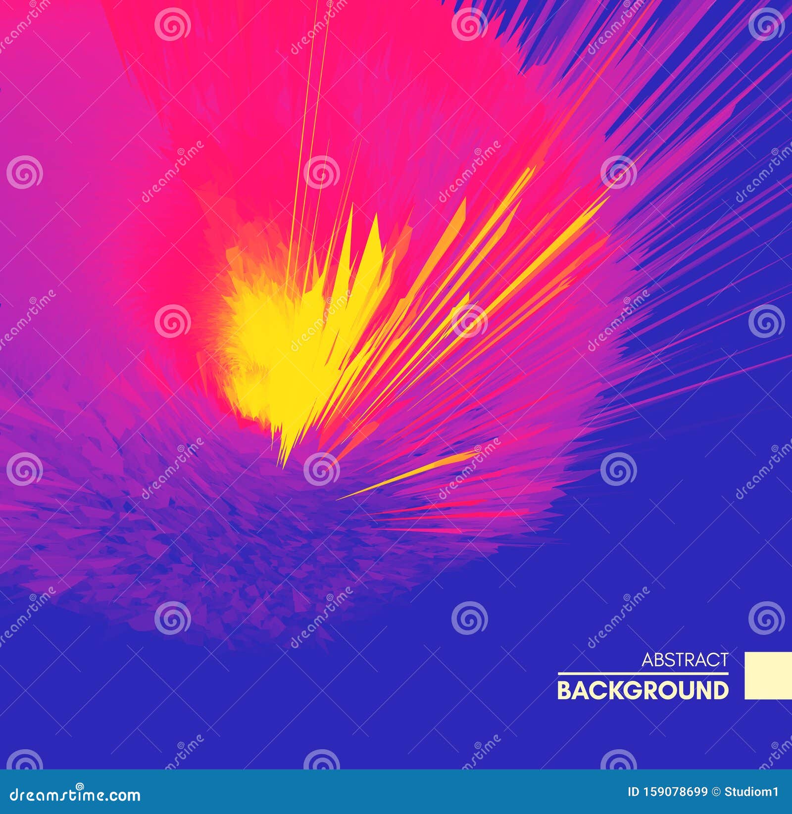 Background with Exploding Rays. Abstract Vector Illustration with ...