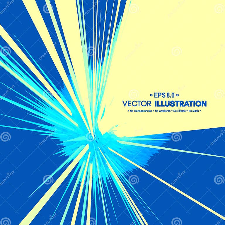 Background with Exploding Rays. Abstract Vector Illustration with ...