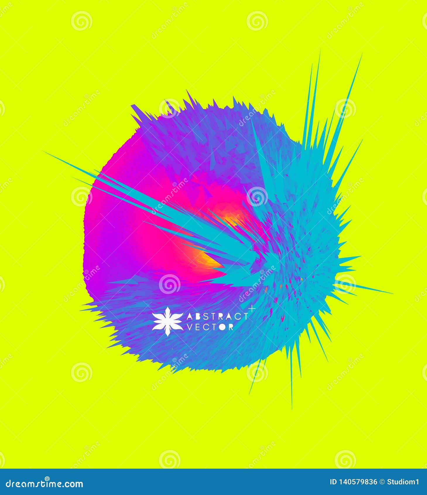 Background with Exploding Rays. Abstract Vector Illustration with ...