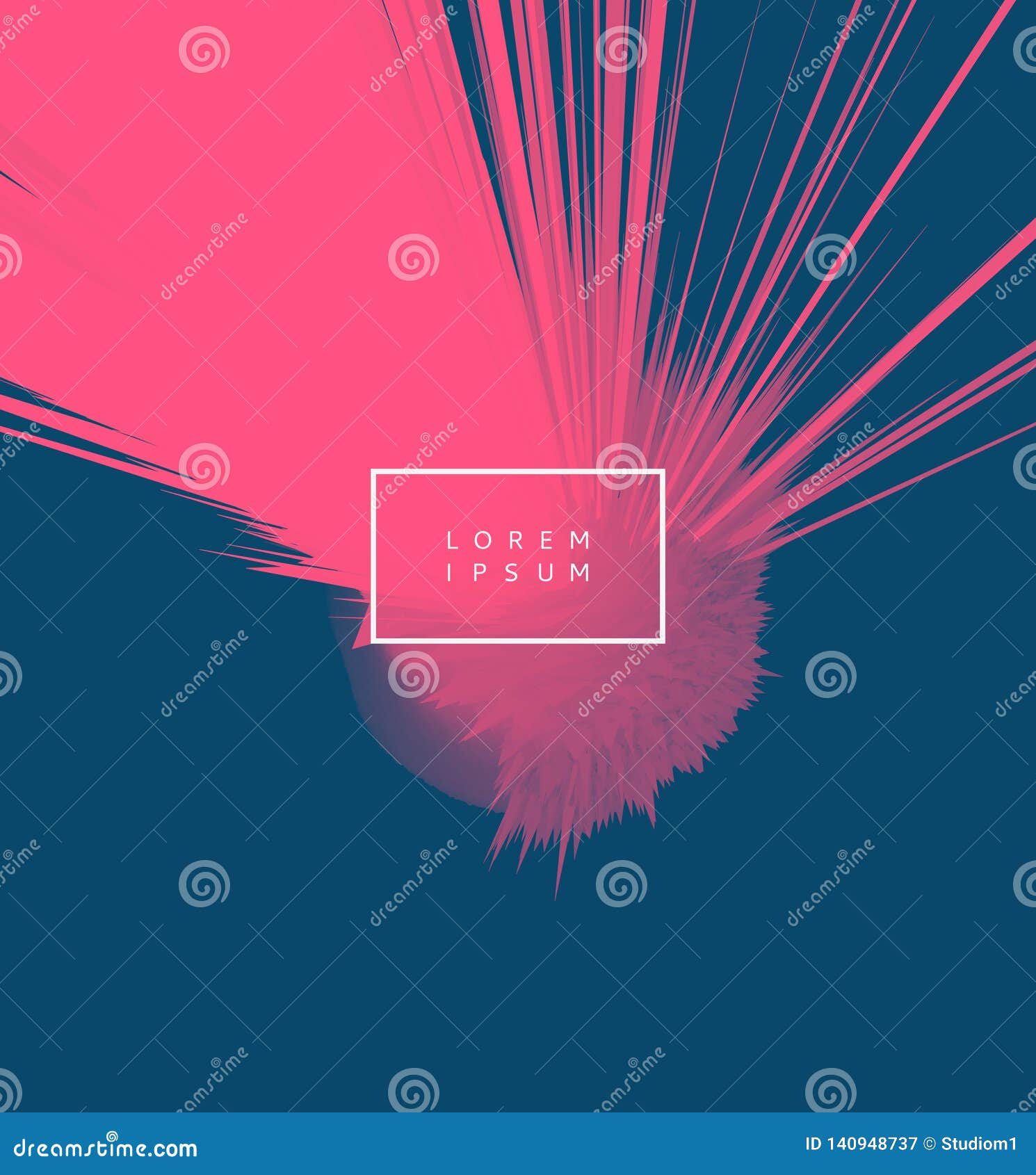Background with Exploding Rays. Abstract Vector Illustration with ...