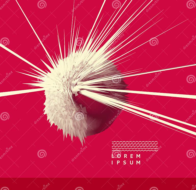 Background with Exploding Rays. Abstract Vector Illustration with ...