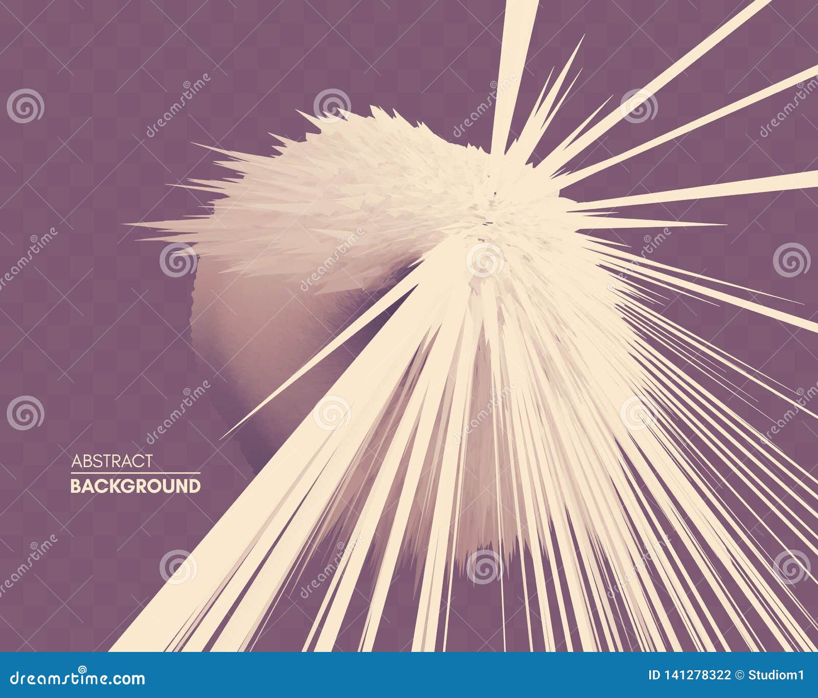 Background with Exploding Rays. Abstract Vector Illustration with ...