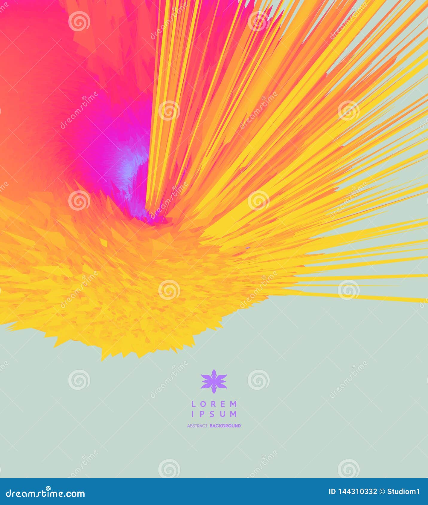 Background with Exploding Rays. Abstract Vector Illustration with ...