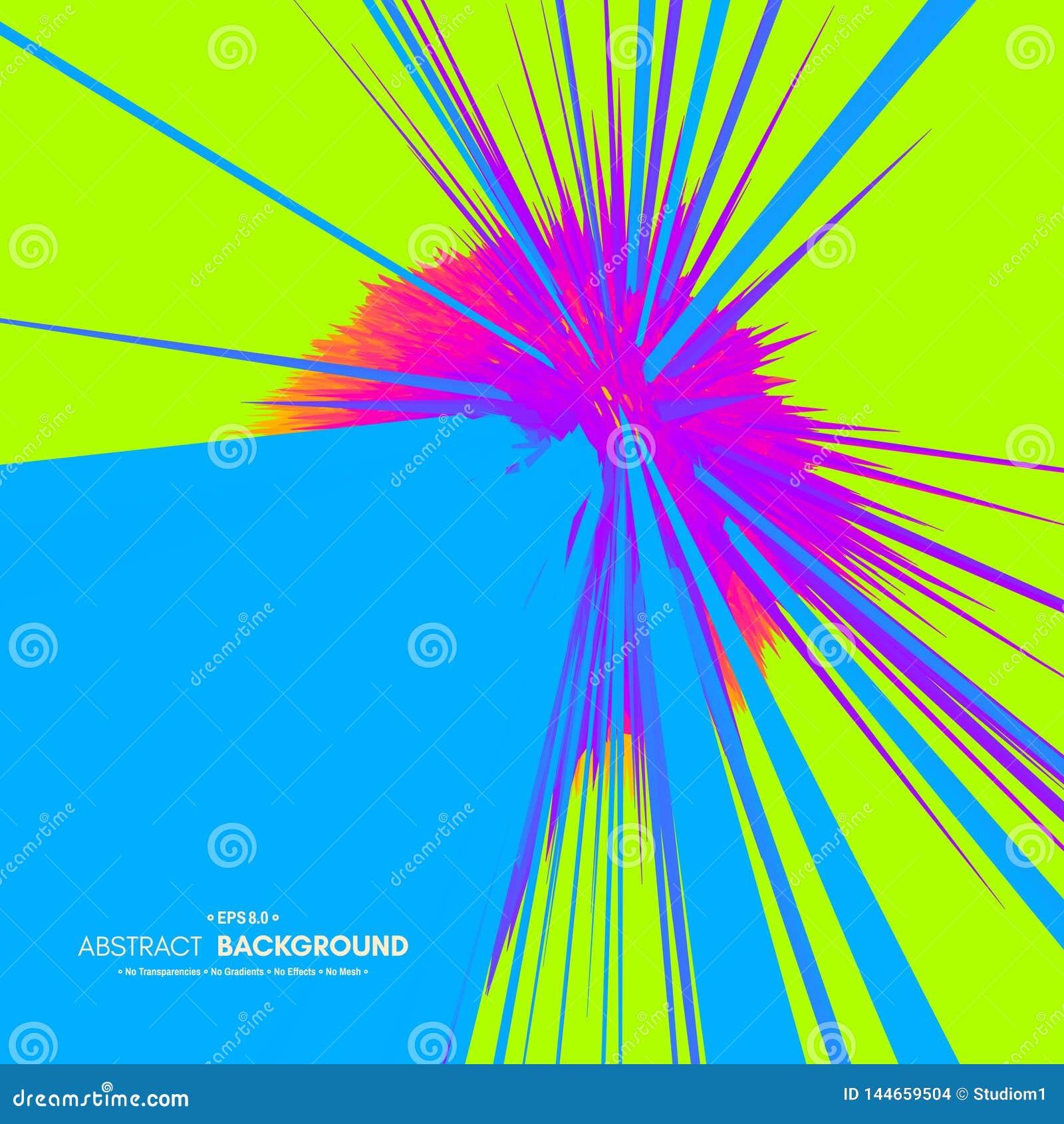 Background with Exploding Rays. Abstract Vector Illustration with ...