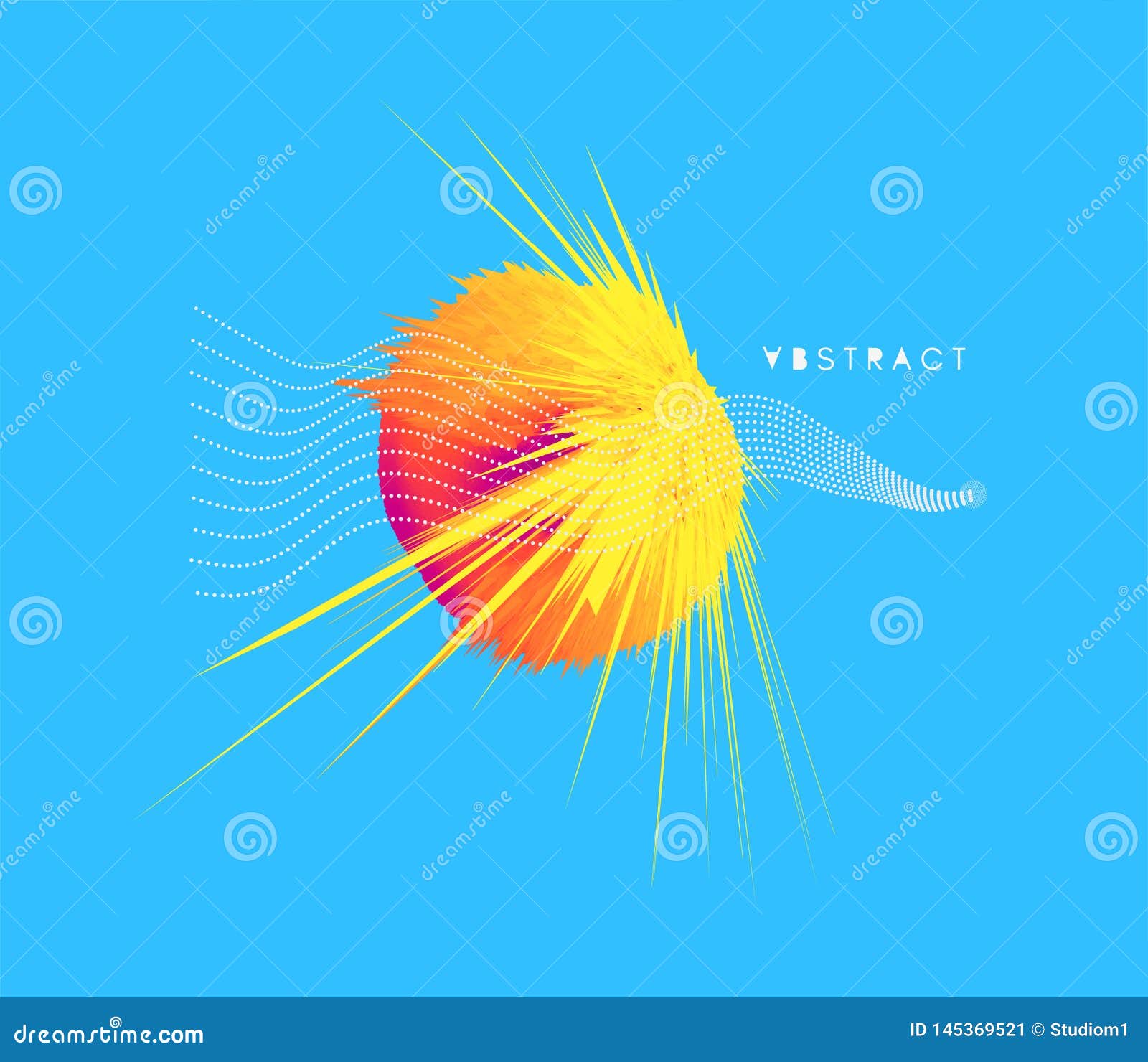 Background with Exploding Rays. Abstract Vector Illustration with ...