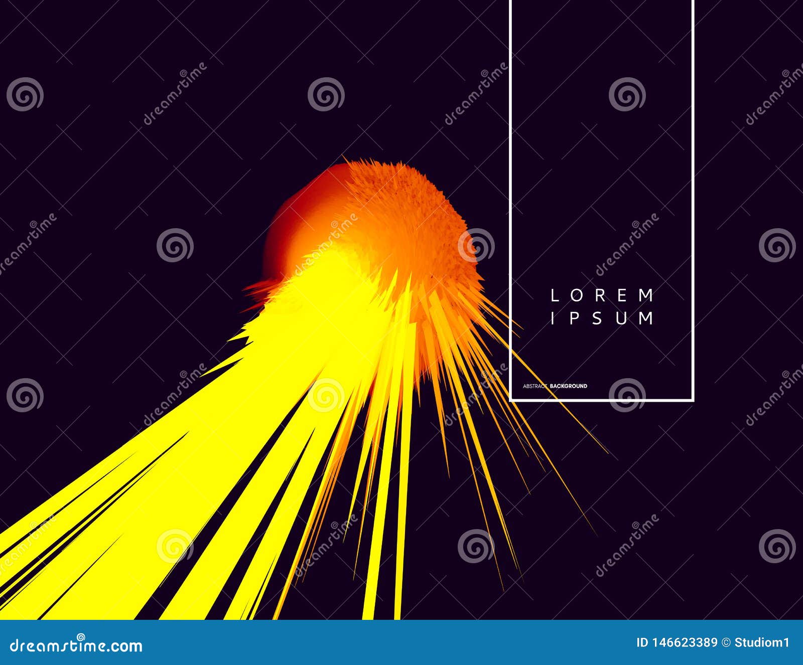 Background with Exploding Rays. Abstract Vector Illustration with ...
