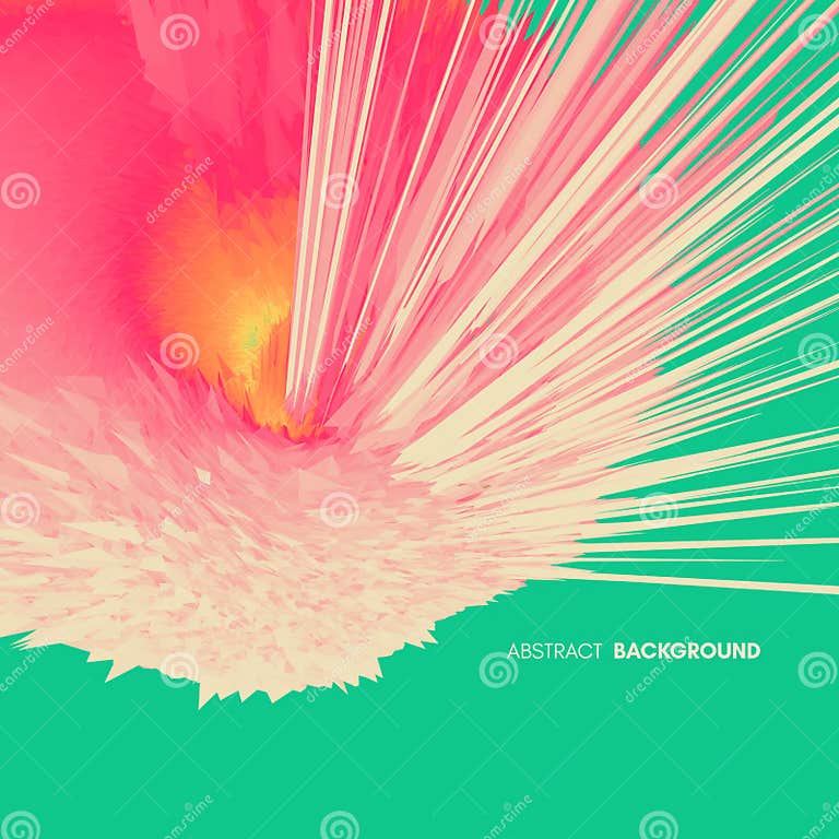 Background with Exploding Rays. Abstract Vector Illustration with ...