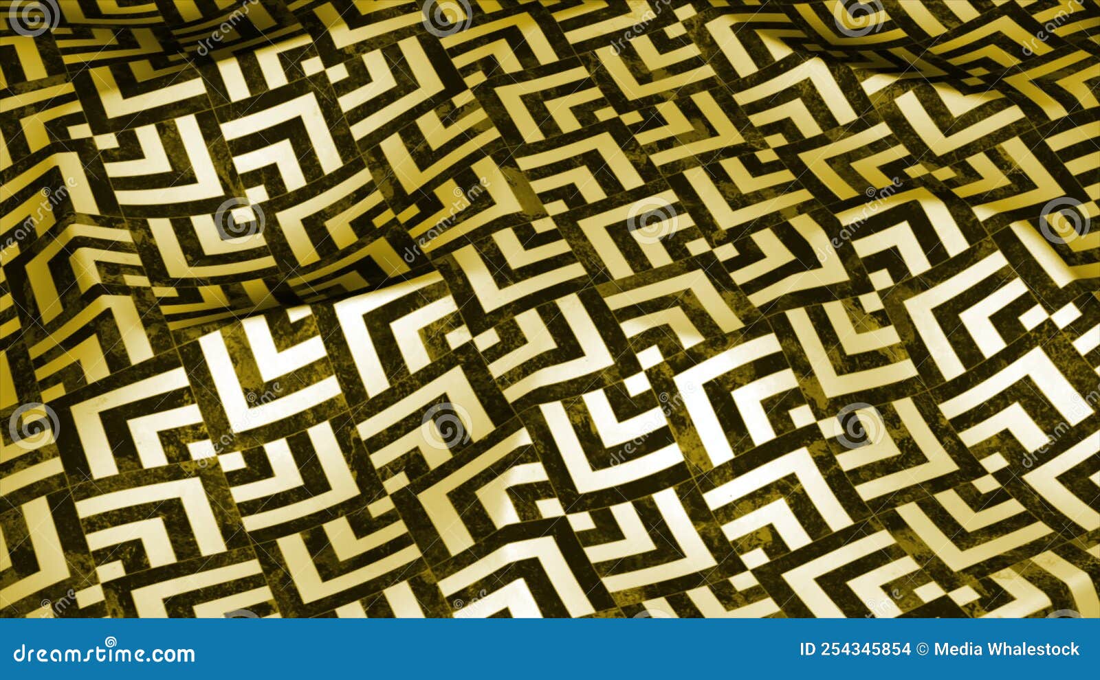 Background with Fabric Pattern and Waves. Motion. Surface with Ornament ...