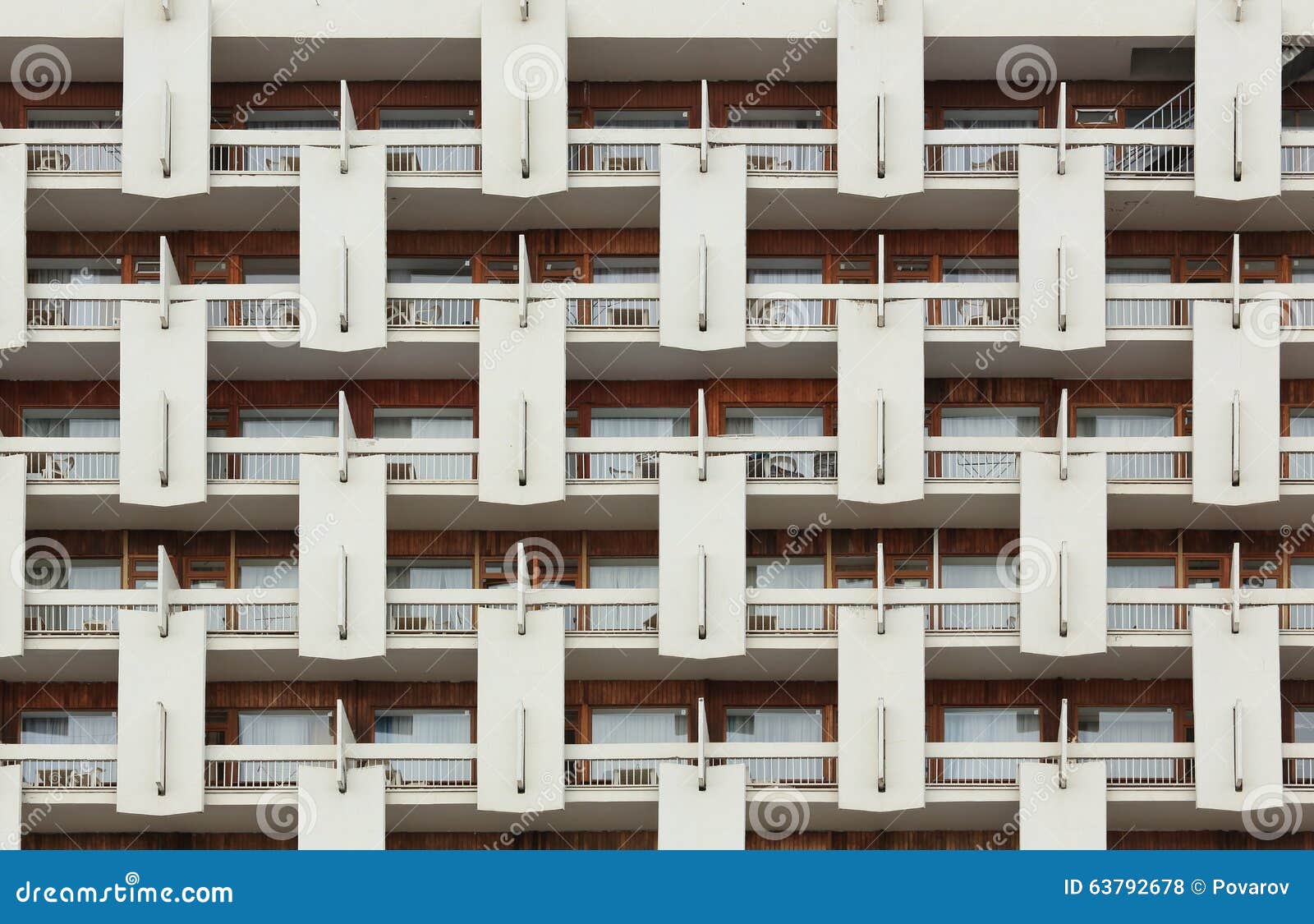 Pattern From The Windows Of A New Multi-storey Building. Window In ...