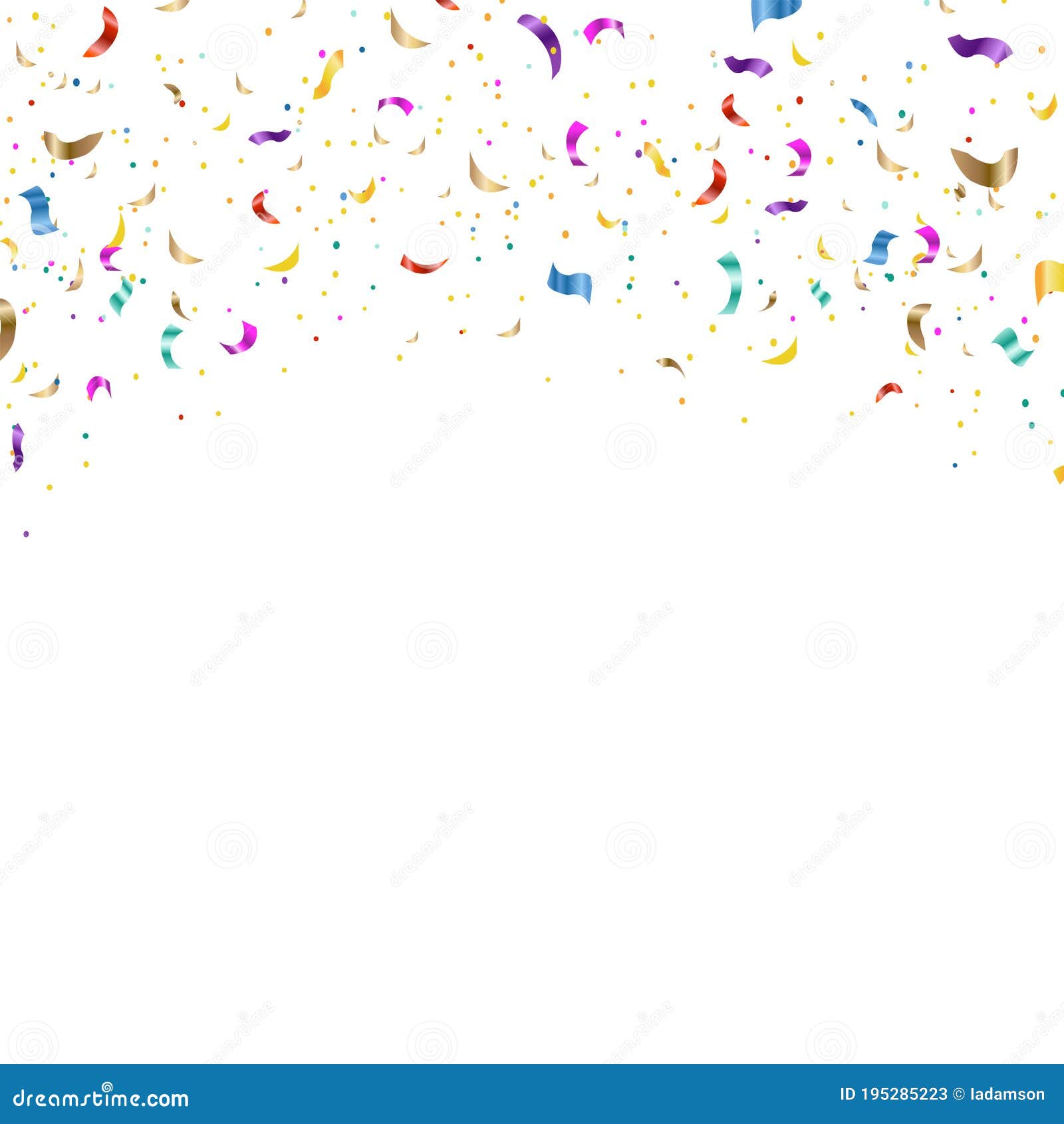 Background with Falling Confetti White Background Stock Vector ...