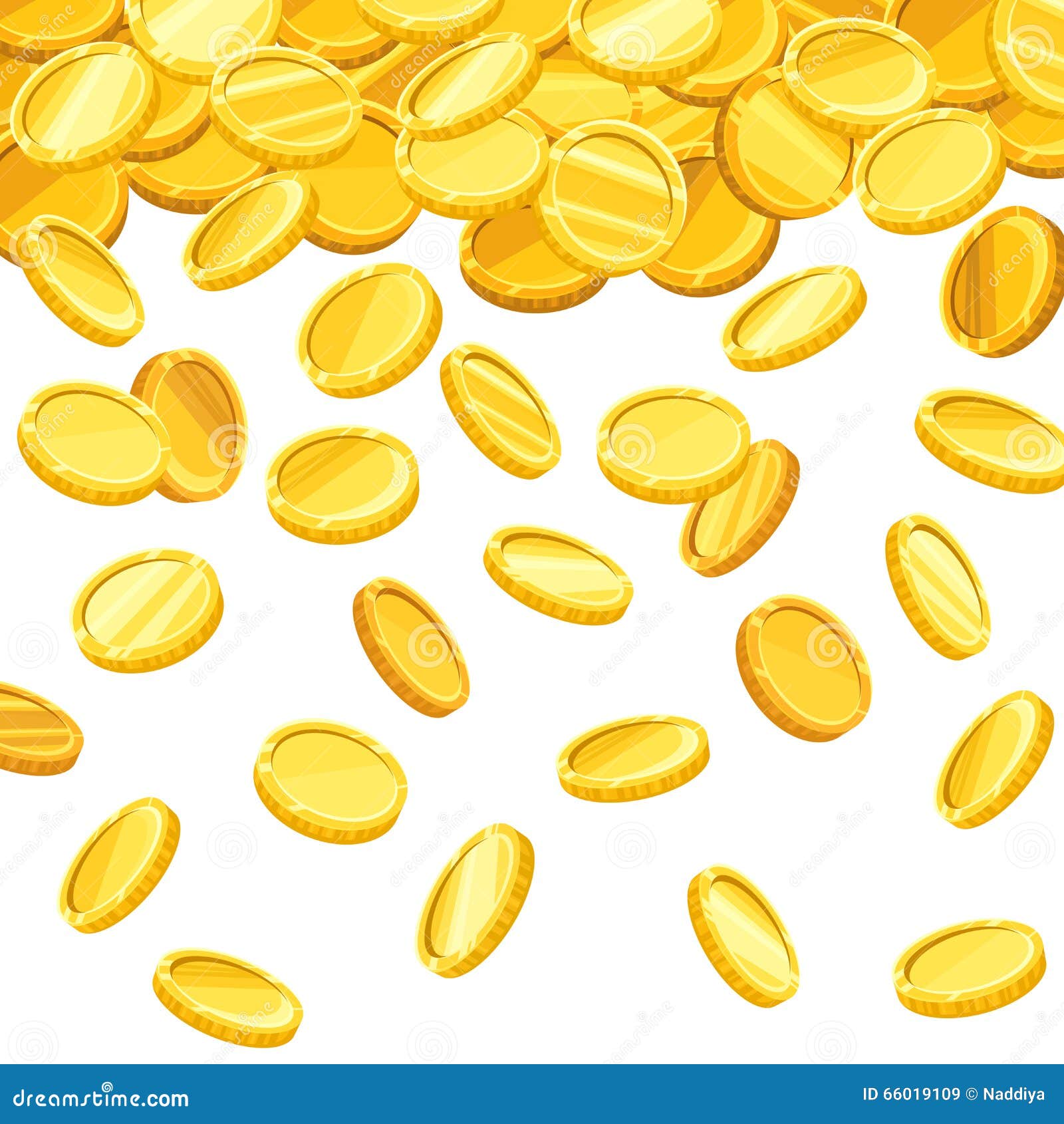 Falling Golden Confetti On Transparent Background Vector Illustration ...
