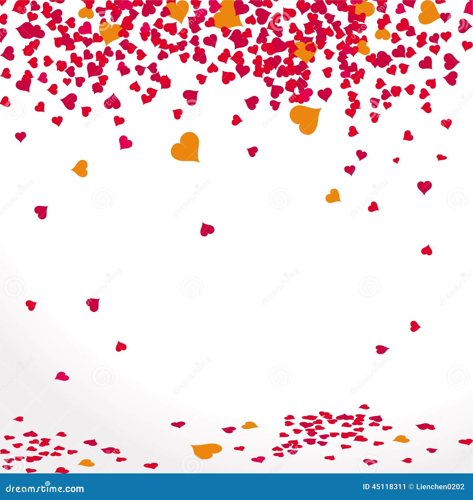 Falling Hearts Valentine Background. Cartoon Vector | CartoonDealer.com ...