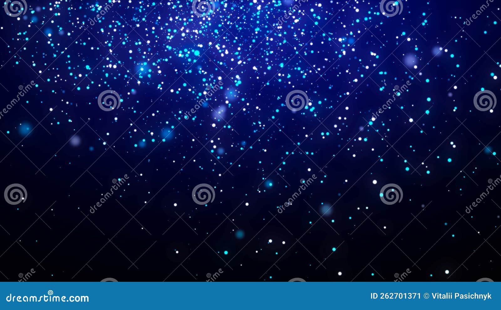 Background of Falling Magic Dust Particles. Abstract Christmas Concept ...