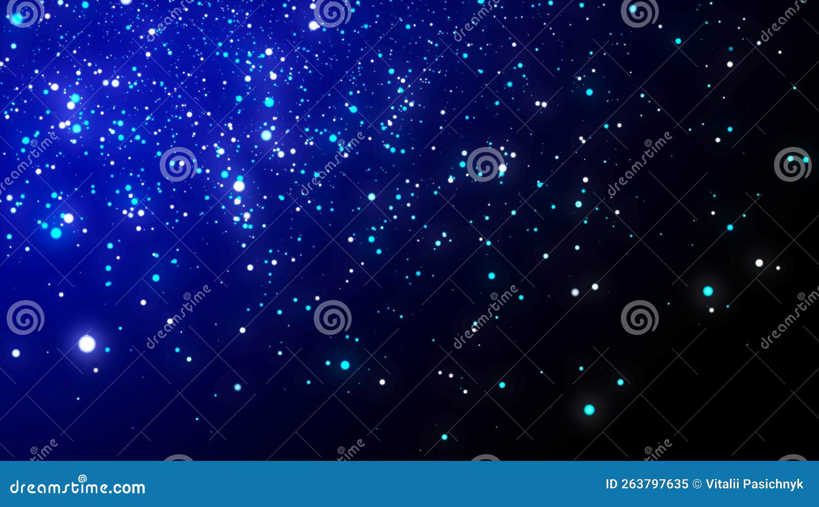 Background of Falling Magic Dust Particles. Abstract Christmas Concept ...