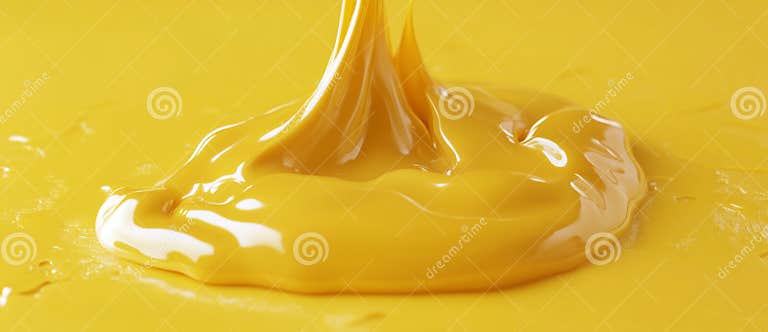 A Background Features Flowing Golden Yellow Liquid, with Ample Space ...