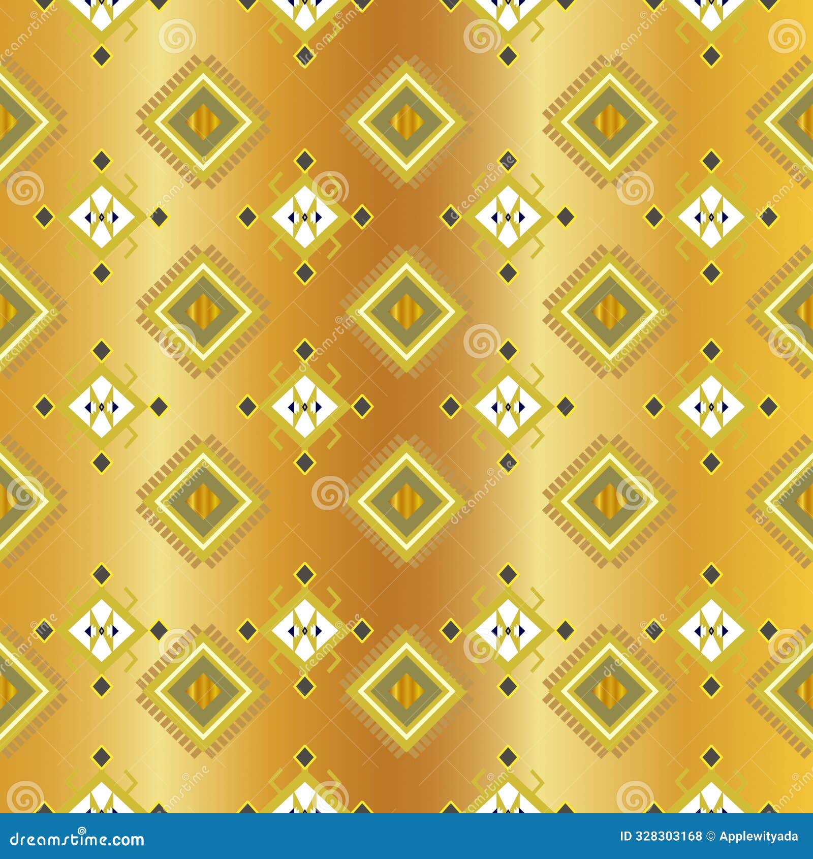 Geometric Pattern on a Shiny Gold Background. Patterns Applied from ...