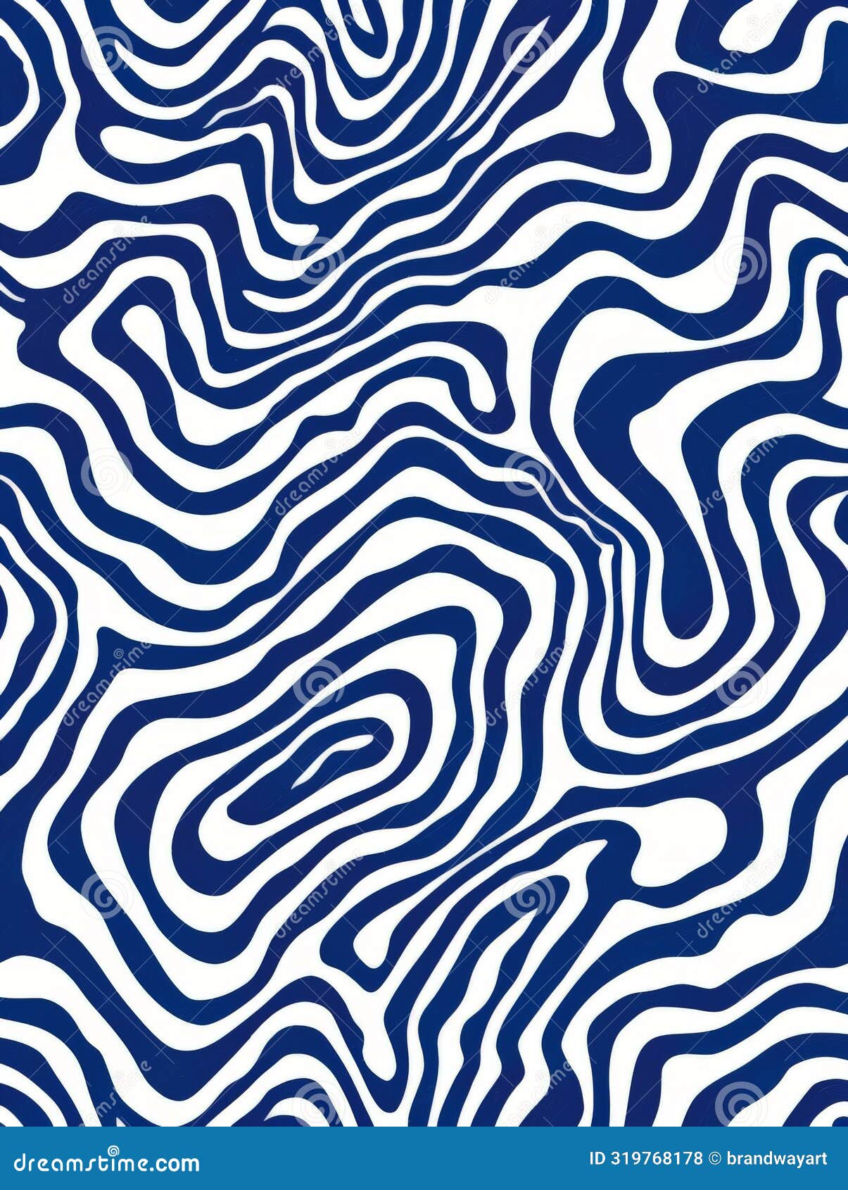 Blue and White Background with Wavy Lines Stock Illustration ...