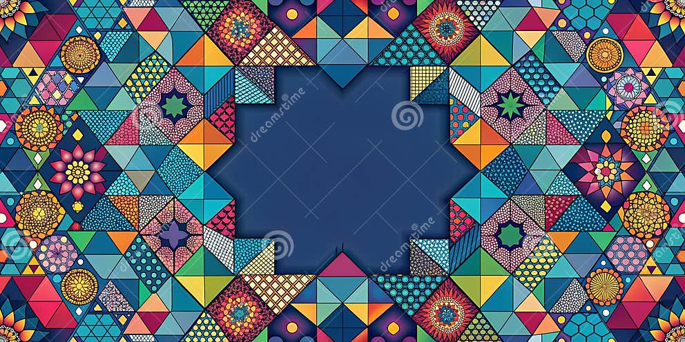 Background Featuring a Complex Array of Geometric Shapes AI-Generated ...