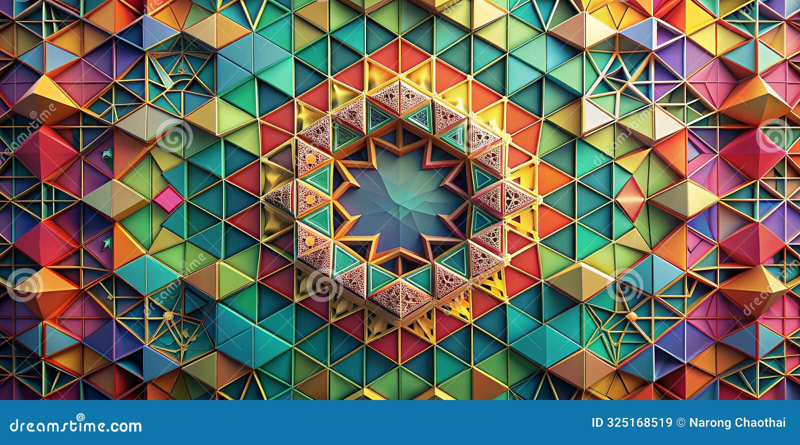 Background Featuring a Complex Array of Geometric Shapes Generative by ...