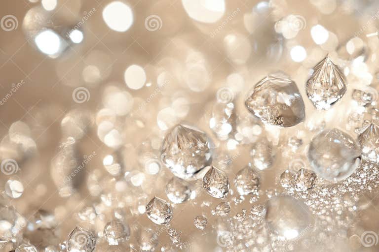 A Background Featuring Crystal Droplets, Creating a Shimmering and ...