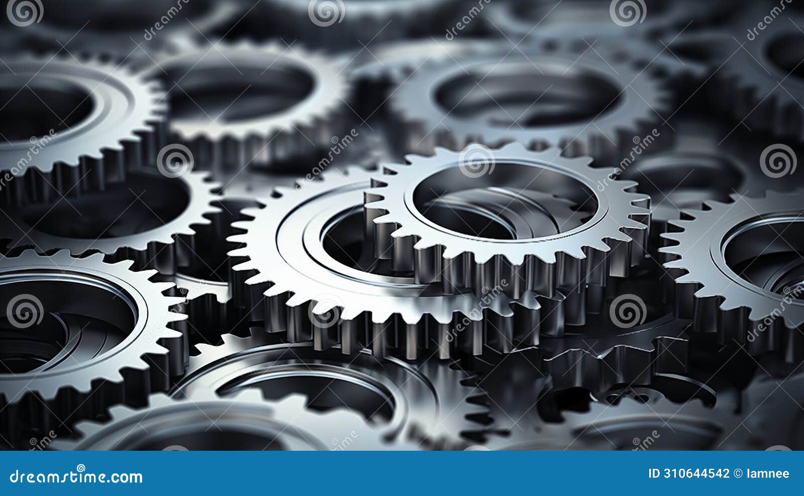 Background Showcasing Metallic Cogwheels, Industrial and Mechanical ...