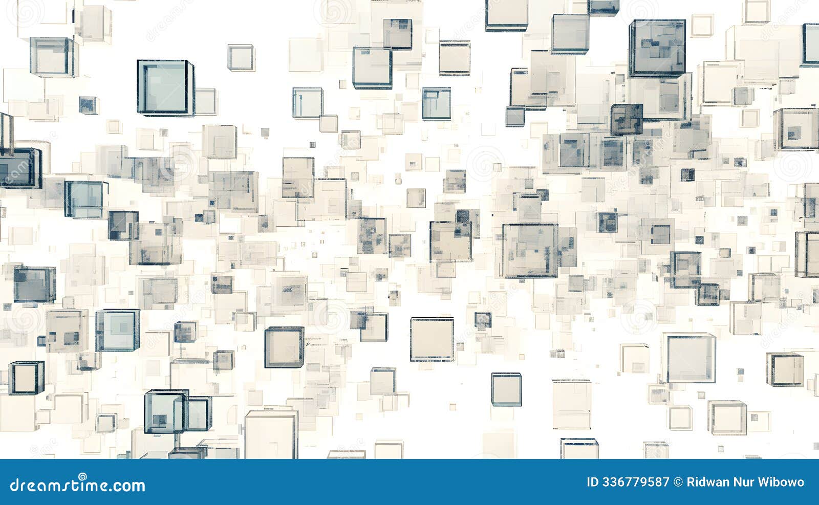 Transparent Squares with Varied Opacity for a Depth Effect Stock ...