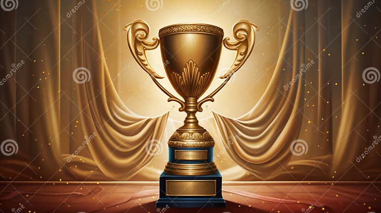 A Background Featuring a Trophy and a "Congratulations" Message in Bold ...