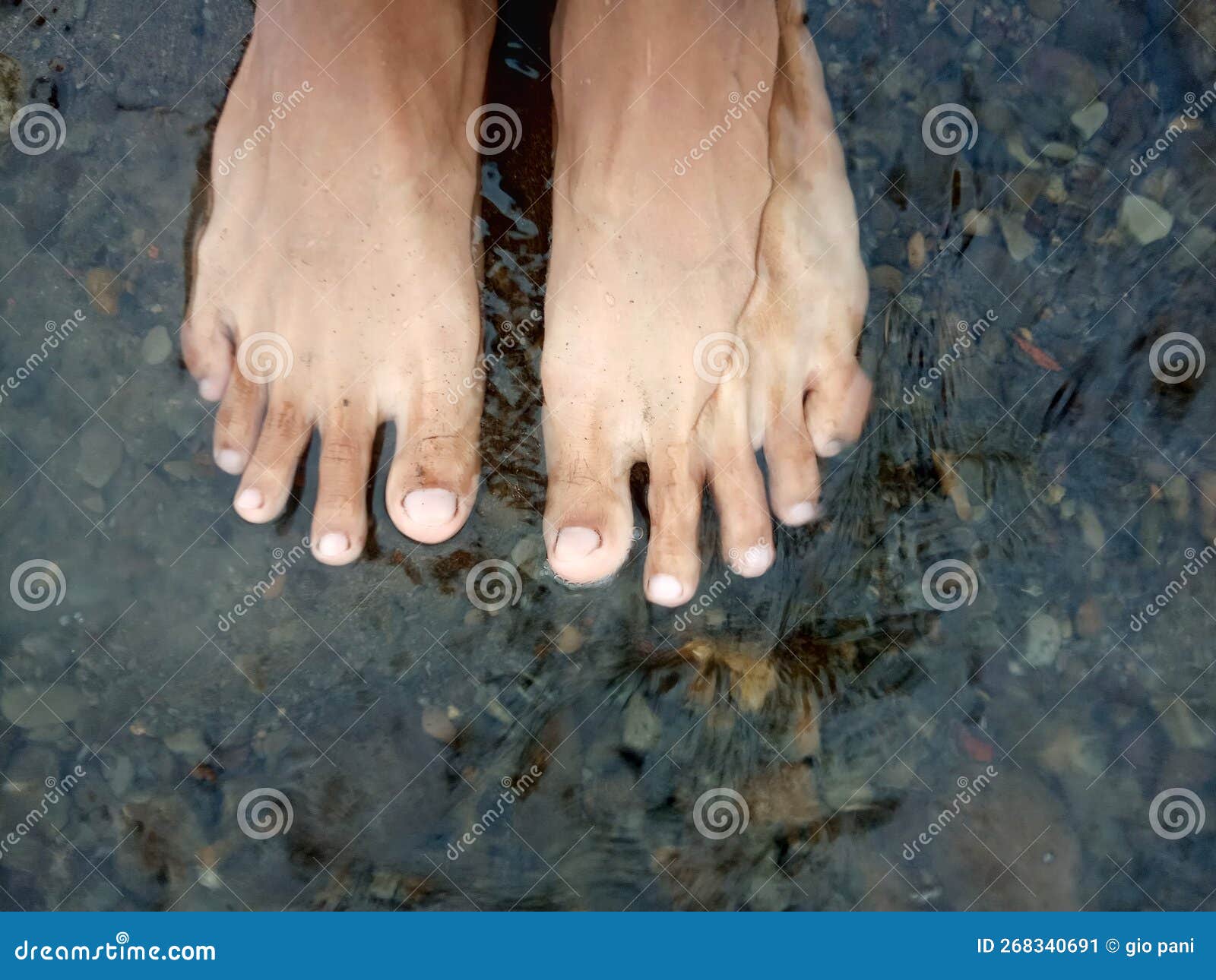 Background of Feet Soaking in River Water Stock Image - Image of organ ...