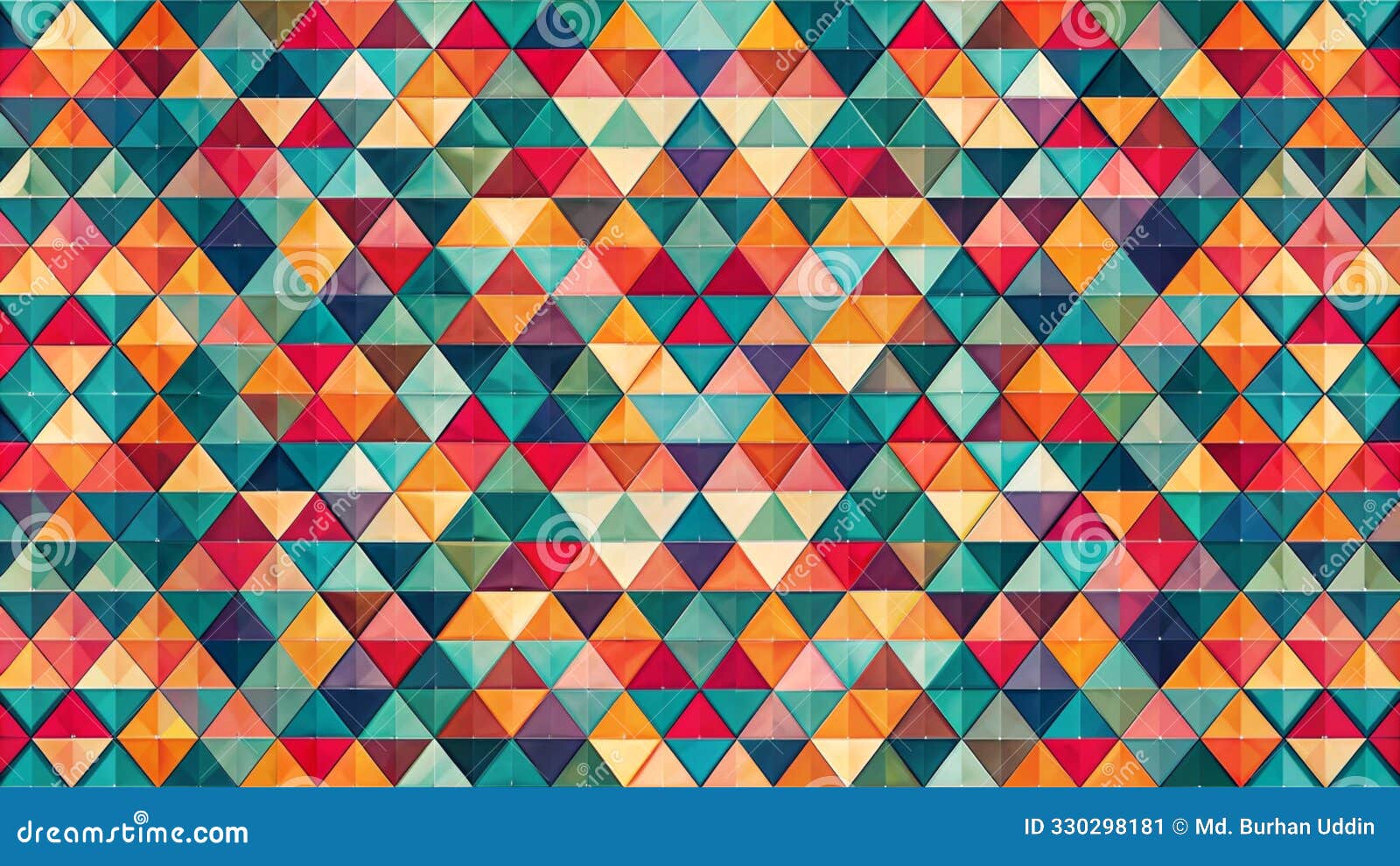 Background Filled with Repeating Geometric Shapes in a Harmonious Color ...