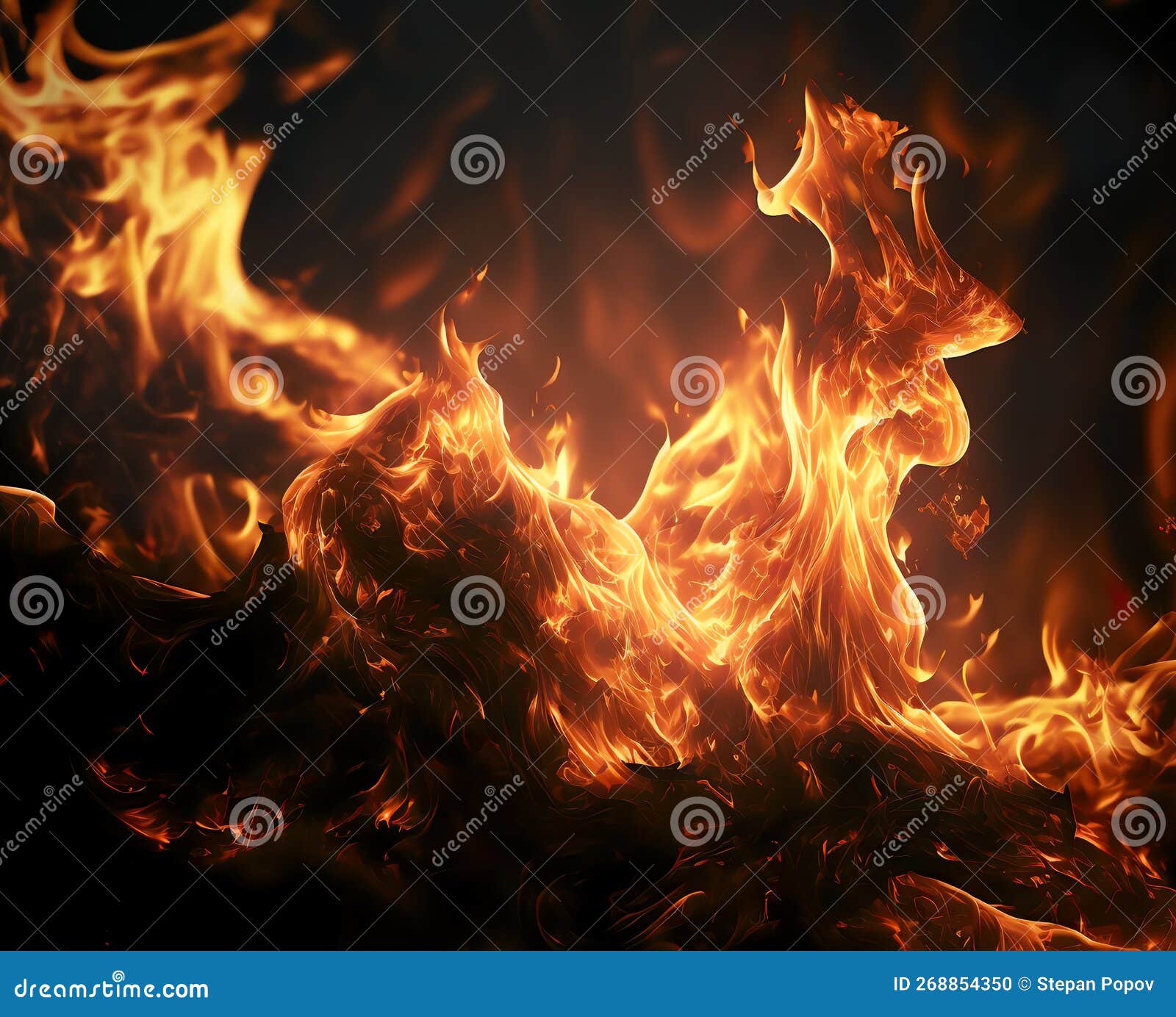 A Background of Fire. Created with Generative AI Stock Photo - Image of ...