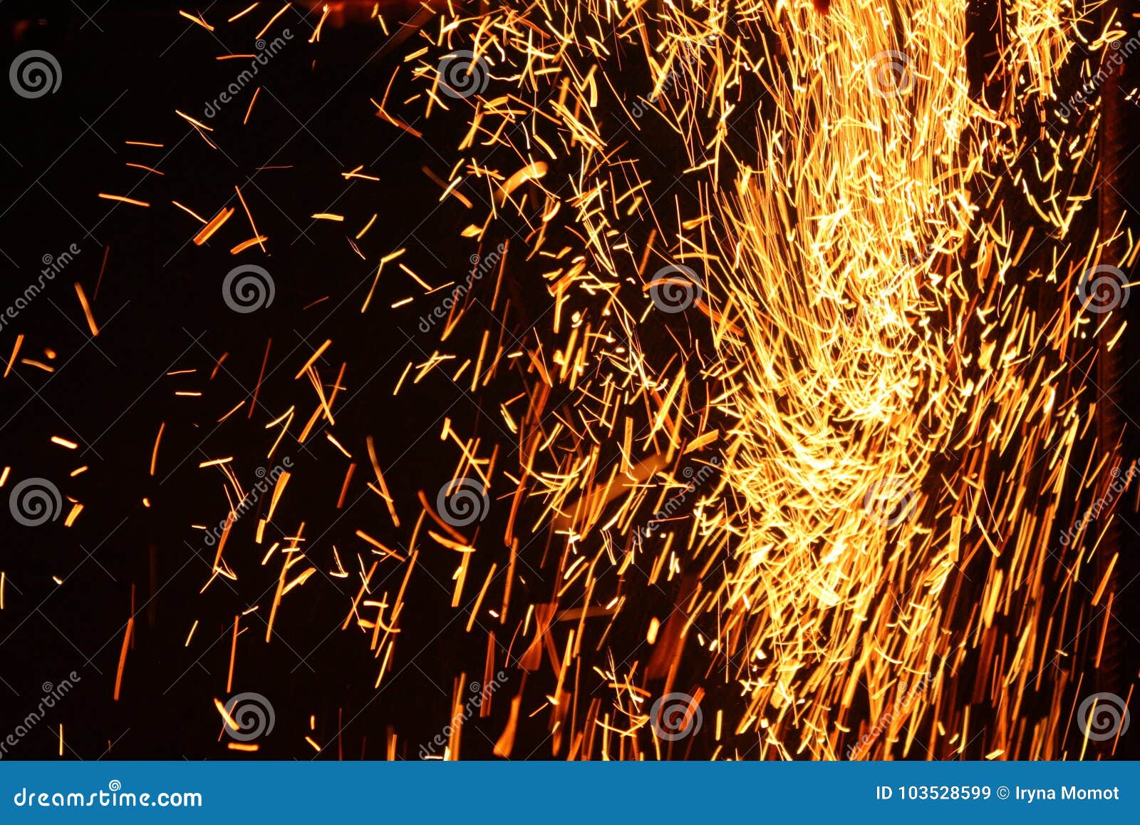 Background with fire spark stock image. Image of yellow - 103528599