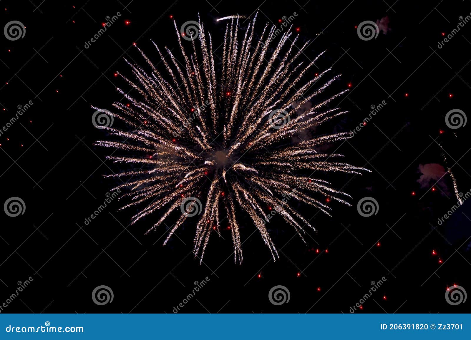 Background of Fireworks Exploding in the Sky at Night To Celebrate ...