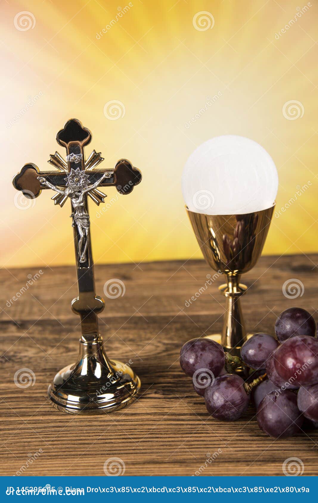 The Background of the First Holy Communion Stock Image - Image of ...