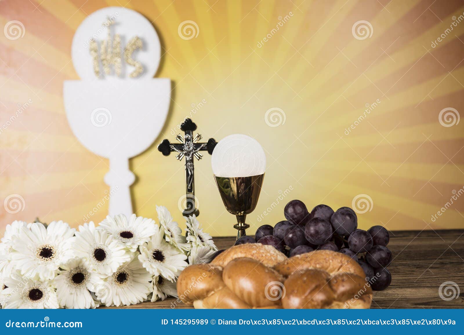 The Background of the First Holy Communion Stock Image - Image of ...