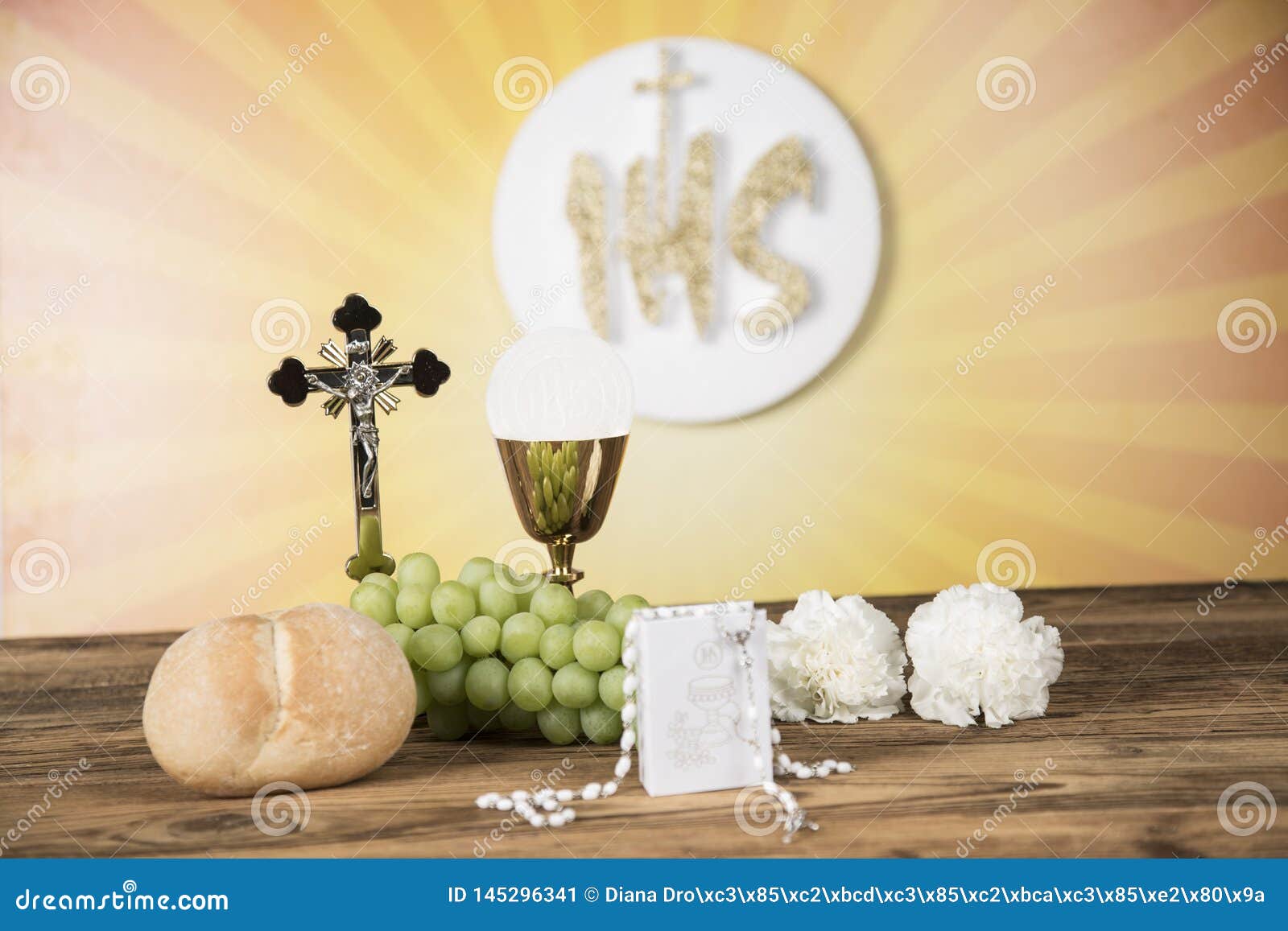 The Background of the First Holy Communion Stock Image - Image of blood ...