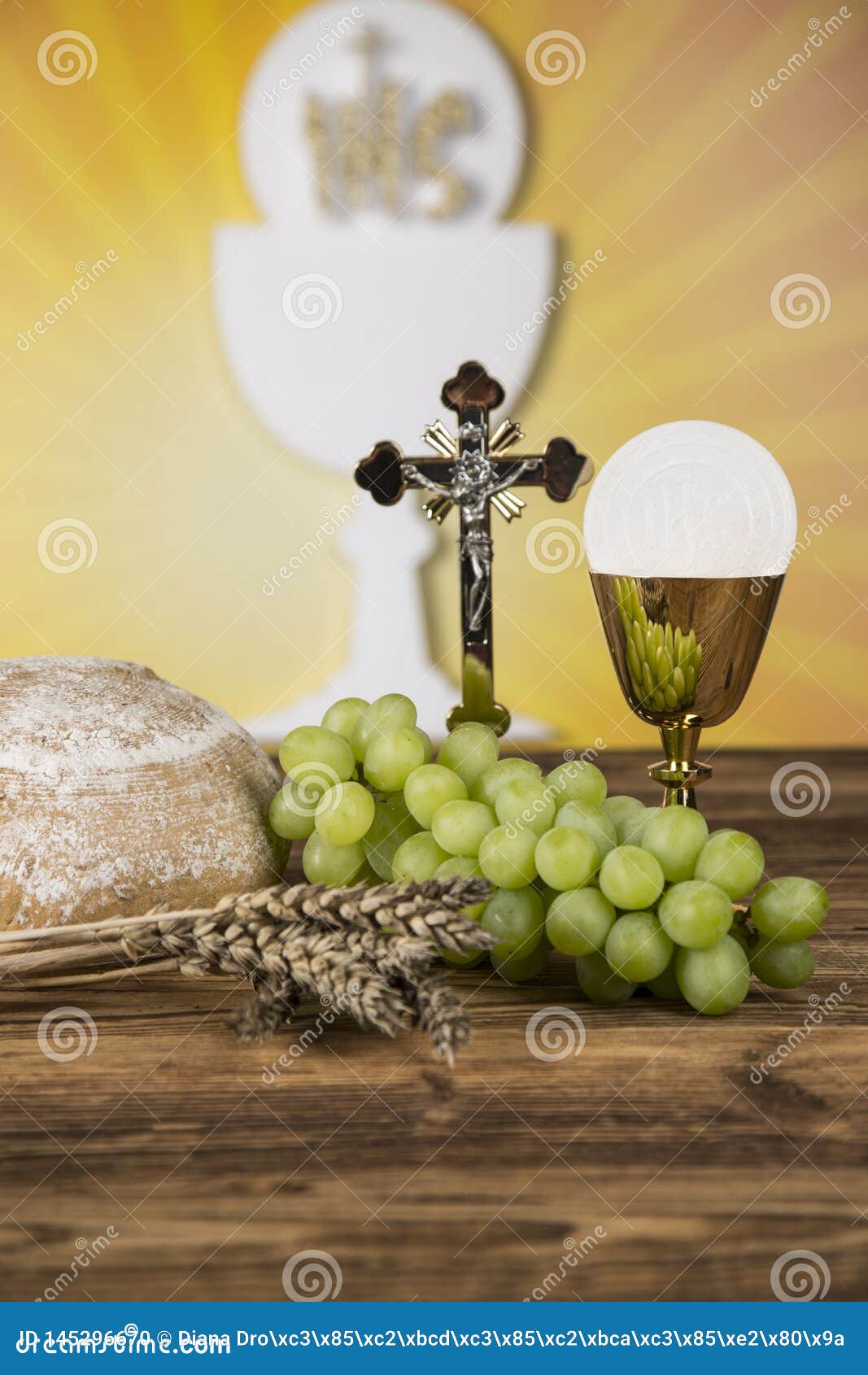The Background of the First Holy Communion Stock Photo - Image of ...