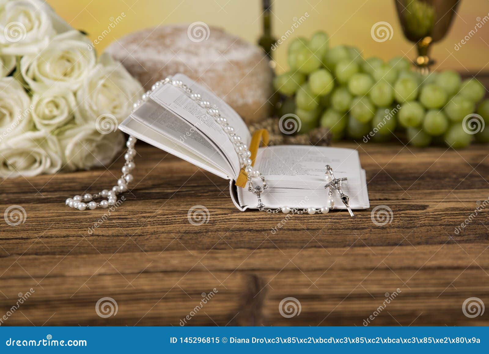 The Background of the First Holy Communion Stock Image - Image of ...